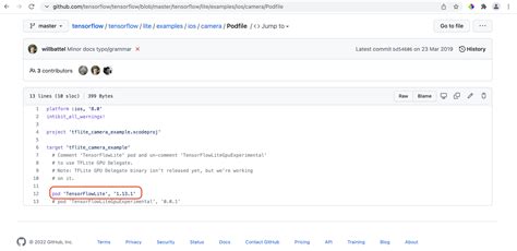 TensorFLow Lite Version For IOS Through POD Issue Tensorflow Tensorflow GitHub