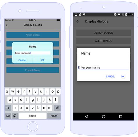 dialogs nativescript docs