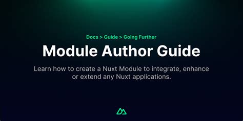 Module Author Guide · Nuxt Advanced V4