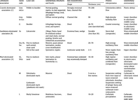 Characteristics And Interpretation Of The Lithofacies Associations Download Table