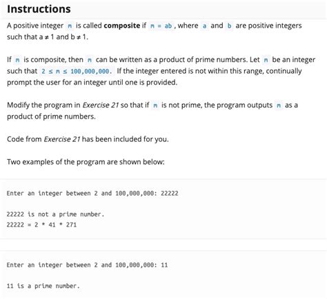 solved instructions a positive integer m is called composite