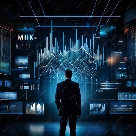 Futuristic Data Analysis With Ai And Complex Visualizations Premium Ai Generated Image