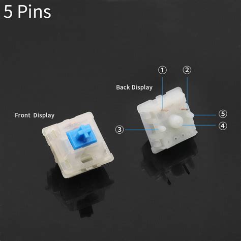 gateron 기계식 키보드용 smd 스위치 rgb 5 핀 선형 클릭 촉각 사일런트 게임 기계식 키보드 컴퓨터 주변 장치