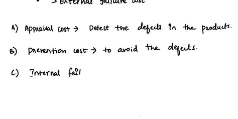 Solved The Cost Incurred Due To Rework Post Occupancy During The Defect Liability Period Is A