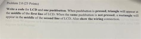 Solved Problem Points Write A Code For LCD And One Chegg Com