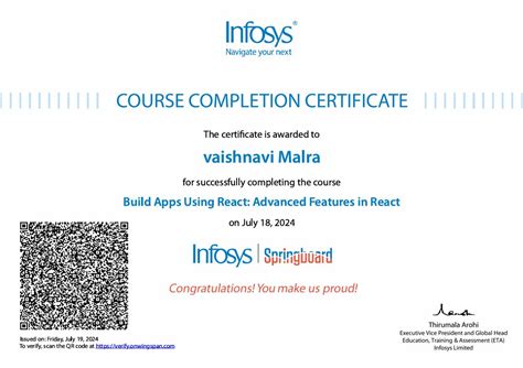 Vaishnavi Vaishnavi On Linkedin React Certification