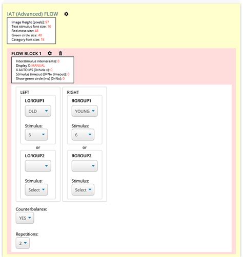 Psychexp Build An Advanced Iat Implicit Association Test