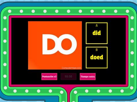 4th Grade Verb Bee Gameshow Quiz