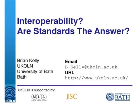 Ppt Interoperability Are Standards The Answer Powerpoint