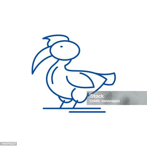 Concept Dicône De Ligne Pelican Symbole De Vecteur Plat Pelican Signe Illustration De Contour