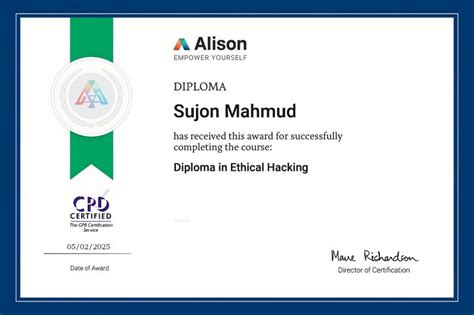 Cybersecurity Ethicalhacking Alisoncertificate Lifelonglearning