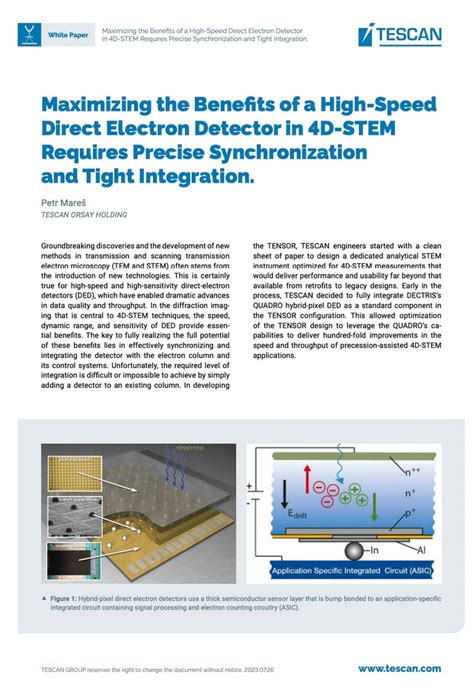 Benefits Of Hybrid Pixel Direct Detectors For 4d Stem With Tescan Tensor