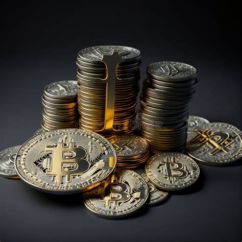 Crypto Currency Stacks Exploring The Digital Wealth Frontier Generative Ai Stock Illustration