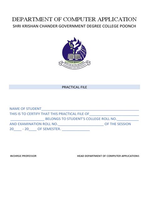 Certificate Of Practical File Pdf