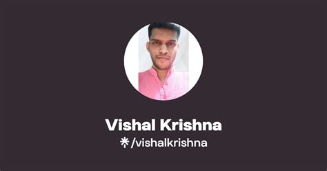 Vishal Krishna Linktree
