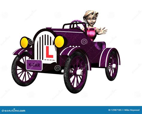 Learner Driver Stock Illustration Illustration Of Purple 12987185