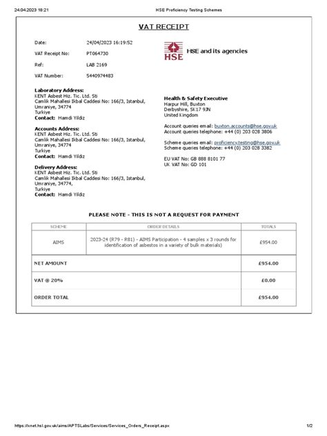 hse proficiency testing schemes pdf