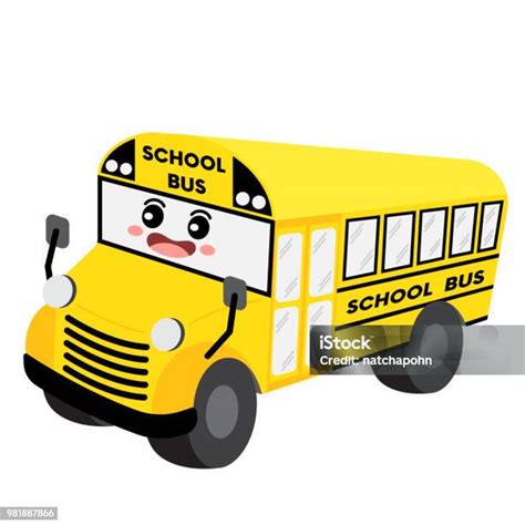 스쿨 버스 교통 만화 캐릭터 관점 보기 벡터 일러스트 레이 션 버스에 대한 스톡 벡터 아트 및 기타 이미지 버스 시점 3차원 형태 Istock