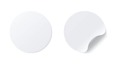곡선 가장자리와 흰색 둥근 종이 접착제 스티커의 사실적인 템플릿 스티커에 대한 스톡 벡터 아트 및 기타 이미지 스티커 3
