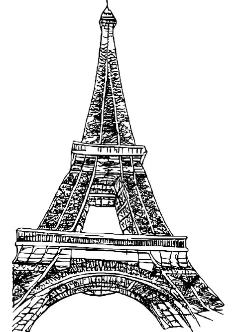 Eiffel Tower Paris Printable Coloring Pages