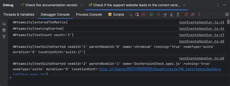 debug tool window aqua documentation