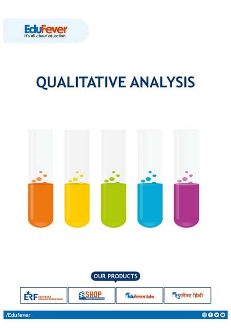 Qualitative Analysis Chemistry Revision Notes Pdf