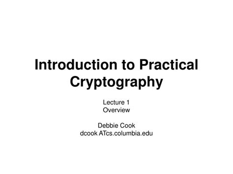 ppt introduction to practical cryptography powerpoint presentation