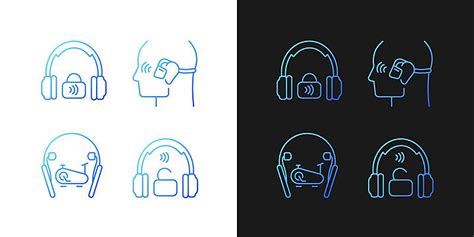 Set Of Gradient Icons For Dark And Light Mode Specific To Architecture