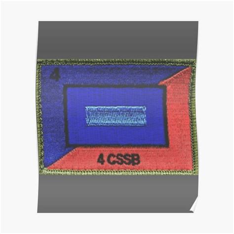 4 Cssb Colour Patch ‘the Famous Fighting Fourth Classic Poster For
