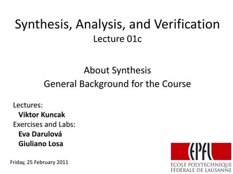 ppt synthesis analysis and verification lecture 01c powerpoint