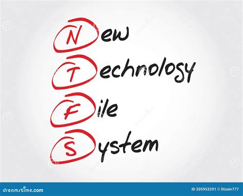 Ntfs New Technology File System Stock Illustration Illustration Of