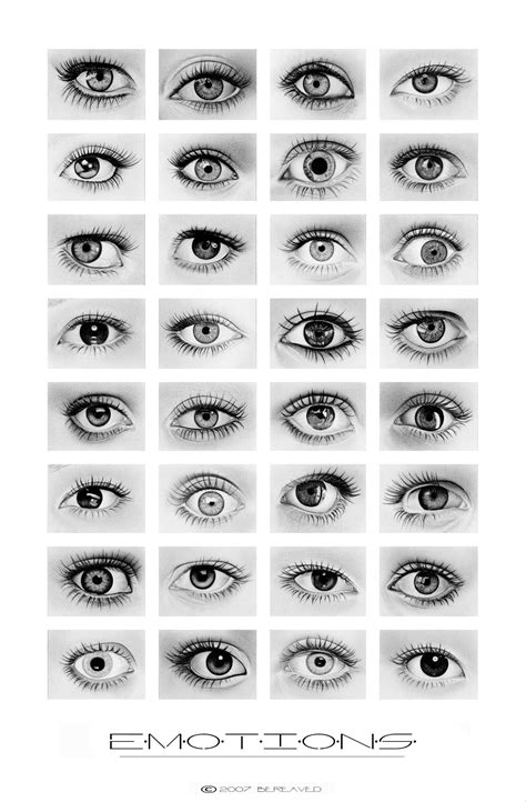 Emotions Through The Eyes Human Eye Drawing Eye Drawing Drawings