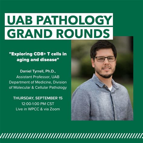 Dr Tyrrell Presents At Pathology Grand Rounds Daniel Tyrrell Lab