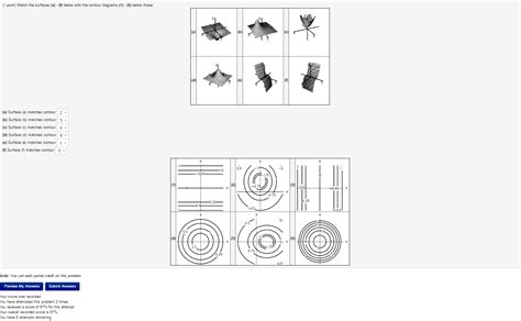 Solved Match The Surfaces A F Below With The Contour