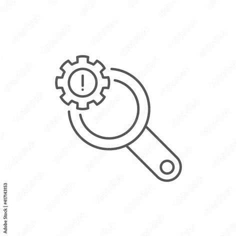Risk Identification Icon Color Line Outline Vector Sign Linear