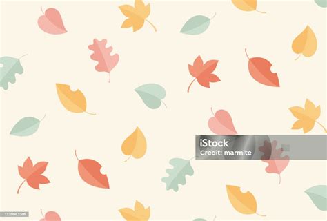 배너 카드 전단지 소셜 미디어 배경 화면 등을위한 단풍이있는 원활한 패턴 가을에 대한 스톡 벡터 아트 및 기타 이미지 가을 만화 배경 주제 Istock