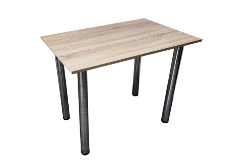 ᐉ Кухонний стіл на хромованих ніжках Дуб Сонома • Краща ціна в Києві Україні • Купити в Епіцентр
