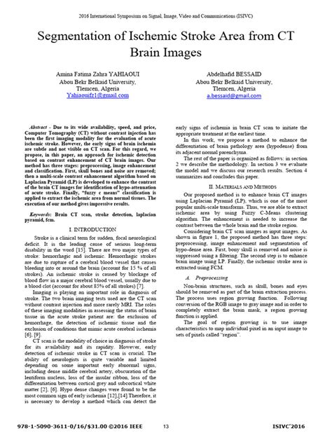 Yahiaoui 2016 Pdf Stroke Ct Scan