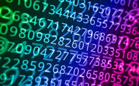 Abstract Numbers Background Big Data Concept Stock Illustration