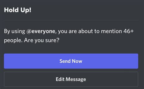 How Can I Disable The Warning For When You Everyone Rdiscordapp