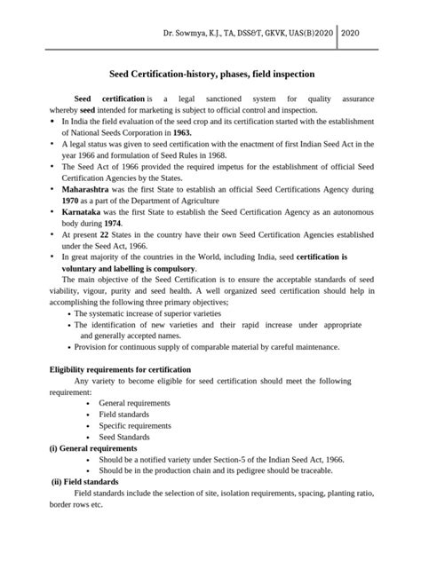 Seed Certification Pdf