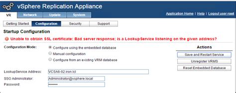 Vsphere Replication Appliance Unable To Obtain Ssl Certificate Bad Server Response Lets