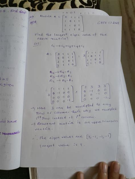 Linear Algebra Gate Cse 2021 Set 1 Question 52
