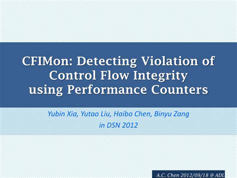 ppt cfimon detecting violation of control flow integrity using