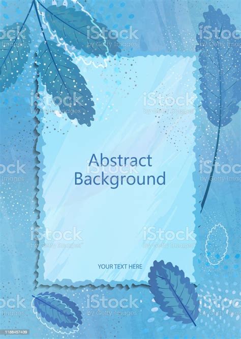 초대 장 괴물 잎의 배경에 대한 가장자리 주위에 찢어진 종이의 프레임 텍스트에 배치합니다 세련 된 디자인 11월에 대한 스톡 벡터 아트 및 기타 이미지 Istock