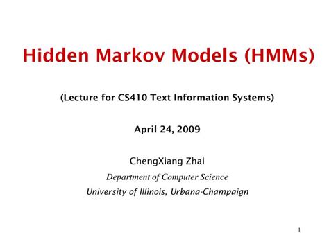 ppt hidden markov models hmms powerpoint presentation free