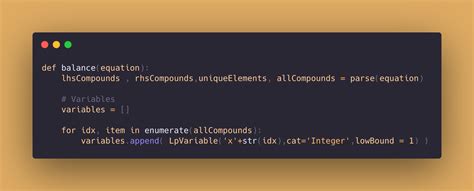How To Balance Chemical Equations In Python Using Constraint Optimization Pulp Towards Data