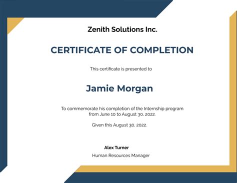 Free Printable Internship Certificate Templates To Customize Online