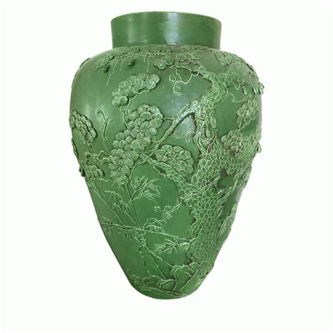 Wang Bing Rong Vintage Chinese Carved Porcelain Vase Available For
