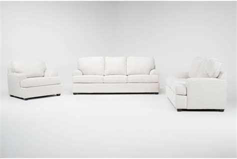 Alessandro Ii Porcelain Chenille Fabric 3 Piece Sofa Loveseat And Chair